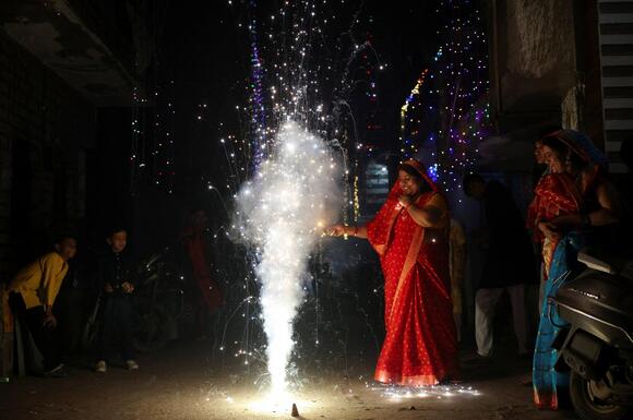 Delhi’s rich accused of setting off ‘revenge fireworks’ after years ...