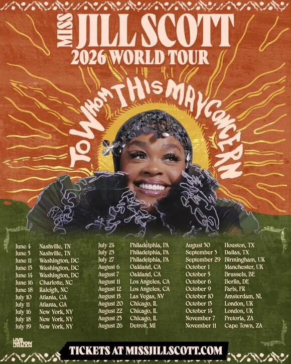 Jill Scott Announces 2026 “To Whom This May Concern” World Tour - NewsBreak