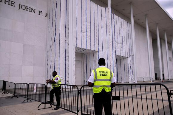 Activist Group Takes Photos Under Kennedy Center Tarp — First Look ...