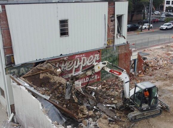 A Hidden Dr Pepper Mural Surprises Lufkin During Demolition - NewsBreak