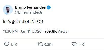 'Let's get rid of INEOS': Bruno Fernandes' X account hacked as Man Utd ...