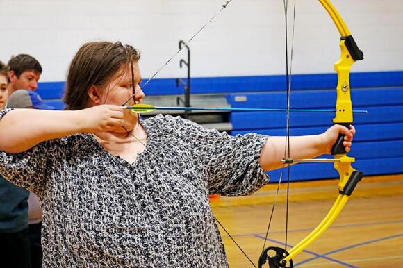 General, special education students learn archery together in Unified ...