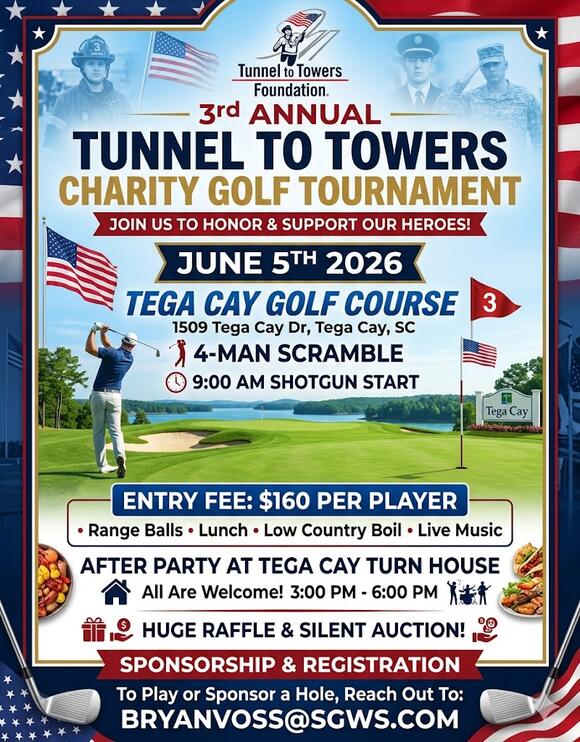 Tunnel to Towers Charity Golf Tournament Returns to Tega Cay for Third ...