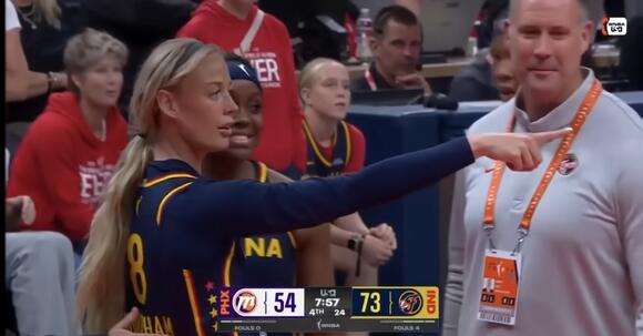 WNBA Star Sophie Cunningham Pointing Memes Explode All Over X in Gusher ...