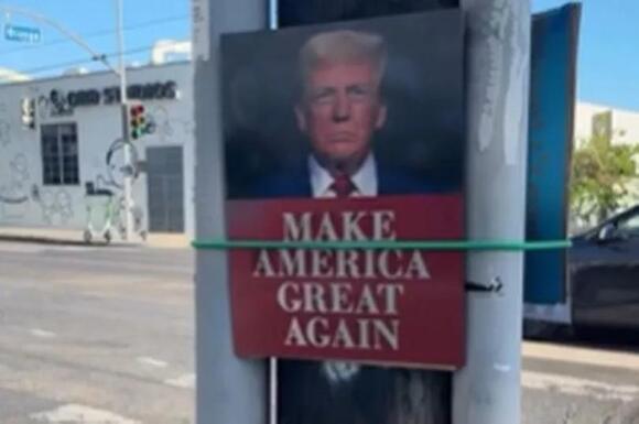 MAGA signs appear in Los Angeles but a second look will have Trump ...