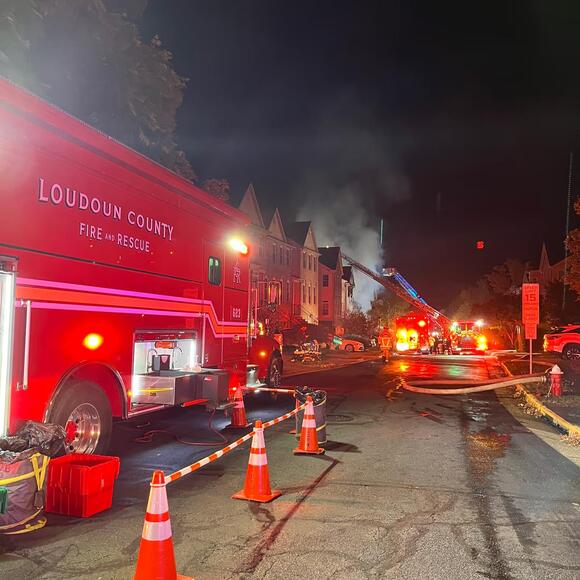 Three-Alarm Fire Tears Through Sterling Townhomes, Crews Battle Flames ...