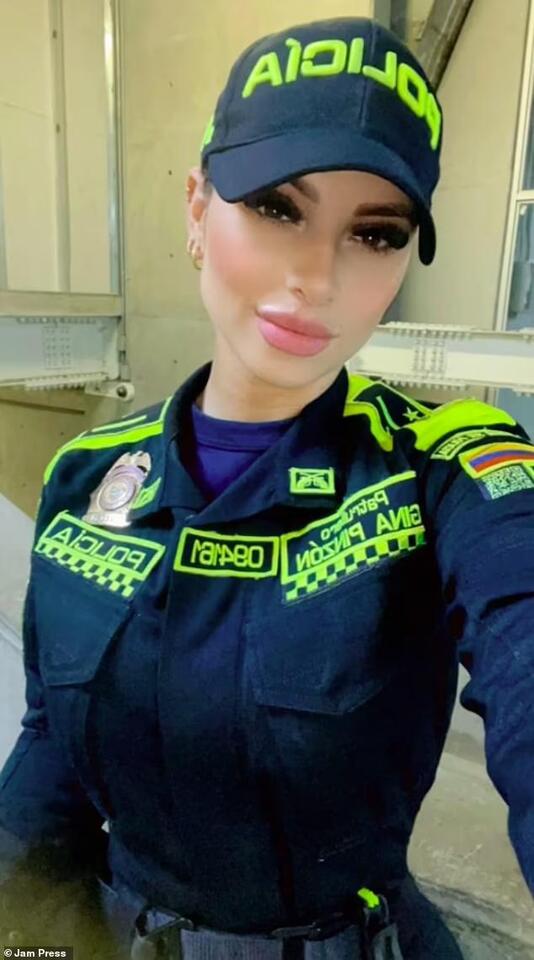 Soccer fans distracted by stunning female cop patrolling the stadium ...