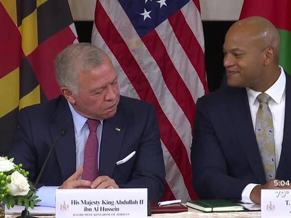 King Abdullah II of Jordan visits the Maryland State House