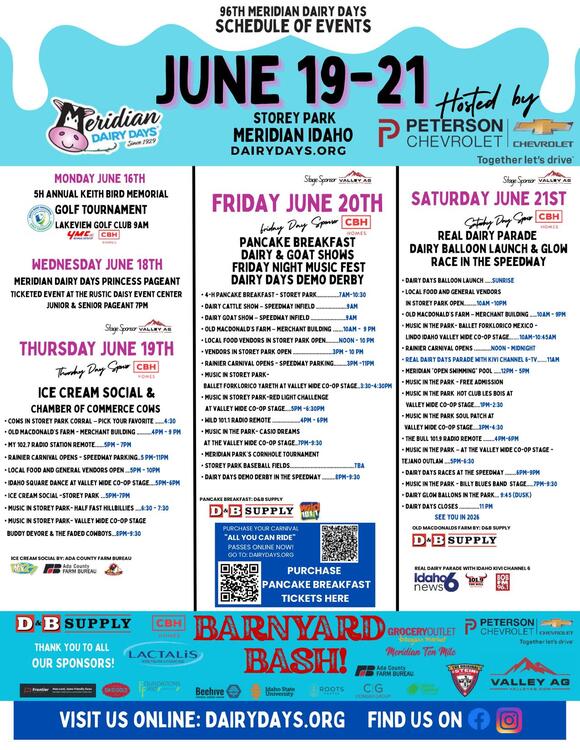 Event guide: 96th annual Meridian Dairy Days returns to Storey Park ...