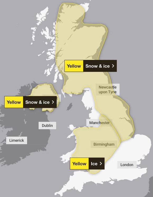 Storm Goretti map: Where Britain will be hit by heavy snow with yellow ...