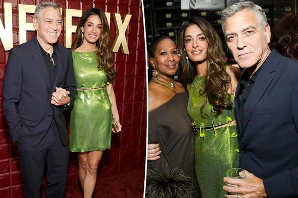Amal Clooney’s two-piece Golden Globes 2026 afterparty dress was held ...
