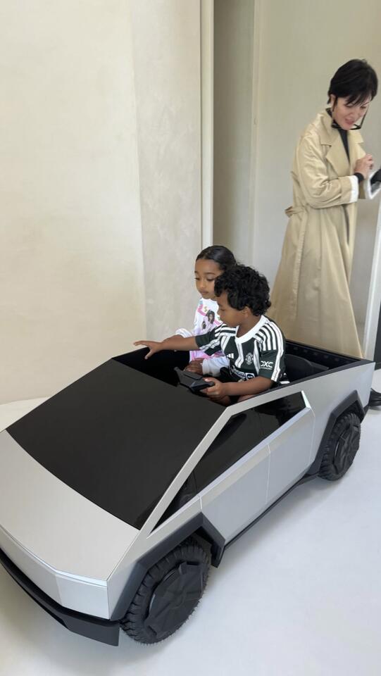Kim Kardashian Gifted Her Son A Mini Tesla Cybertruck, And This Is Like ...