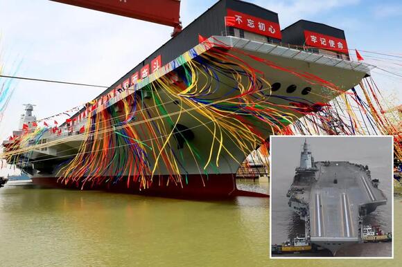 China unveils its biggest ever warship Fujian as 100,000-ton ...