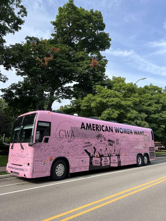 All-female conservative bus tour swings through western states