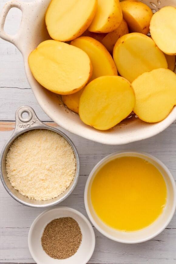 These Parmesan Crusted Potatoes Are Crispy Cheesy and Perfect With Any ...