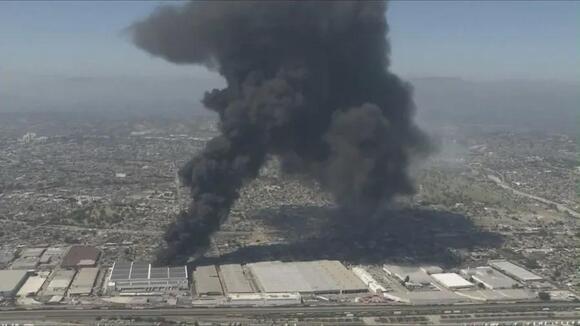 Water use to fight LA warehouse fire weakening walls - NewsBreak