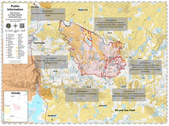 Red Canyon Fire Spreads To 113,000 Acres Near Thermopolis - NewsBreak
