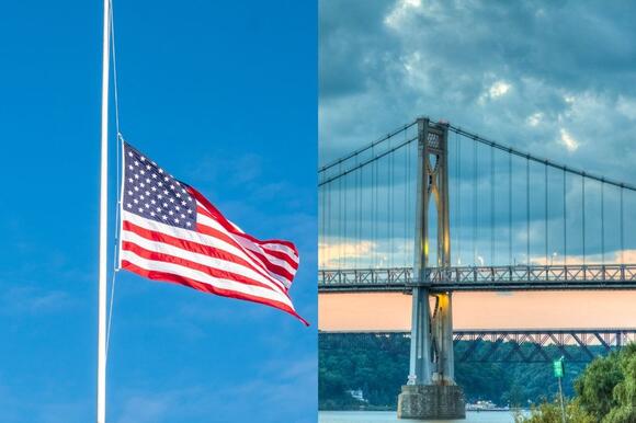 Hudson Valley Flags Lowered, Local Landmark Lit This Week - NewsBreak