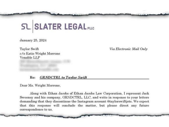 Taylor Swift's Flight Tracker Posts Infuriating Legal Letter to Pop ...