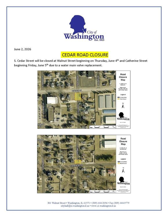 S. Cedar Street closures for valve work - NewsBreak
