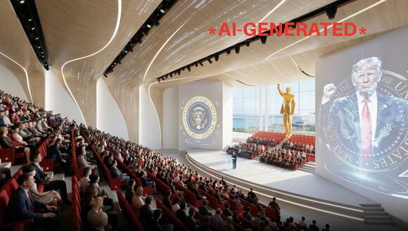 Trump Erects Yet Another Tacky Gold Monument to Himself - NewsBreak
