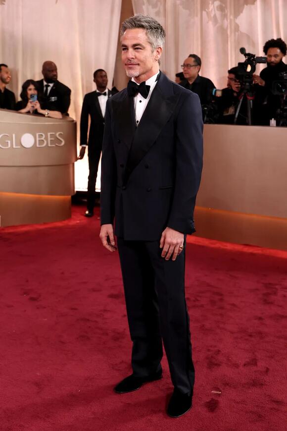 Chris Pine, 45, Attends the 2026 Golden Globes with His Partner ...
