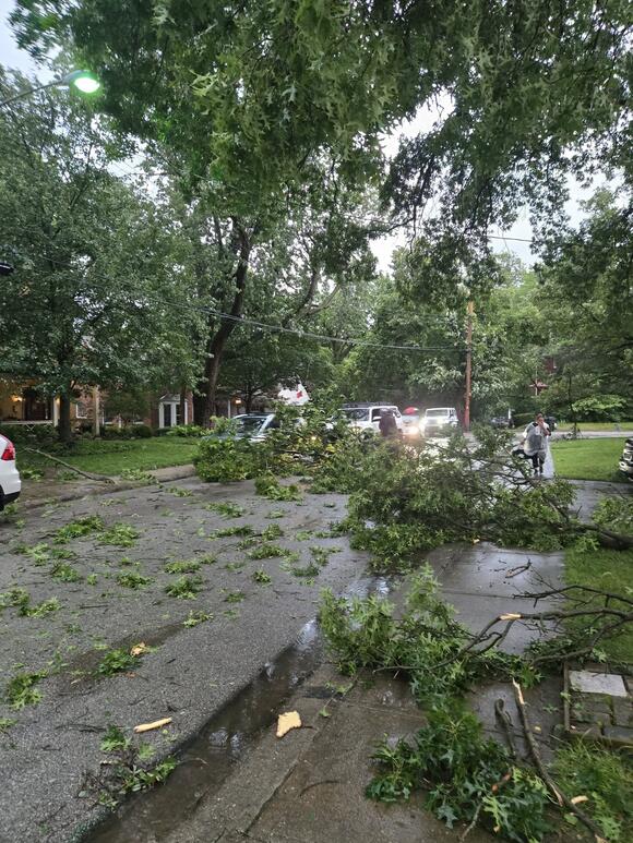 Trees down, power outages reported after storms travel through the Tri ...