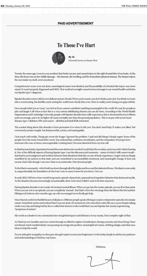 Kanye West APOLOGIZES to Jewish & Black Communities Days Before New ...