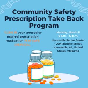 Hanceville Police Department hosting Community Safety Prescription Take ...