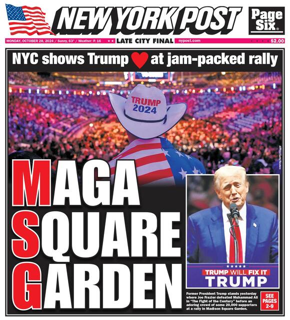 The 25 best New York Post covers of 2024 - NewsBreak