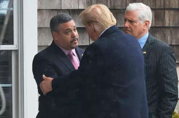 Donald Trump Attends Wake For Fallen NYPD Officer