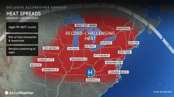 ‘Ring of fire’ thunderstorms to erupt on building heat dome in central ...