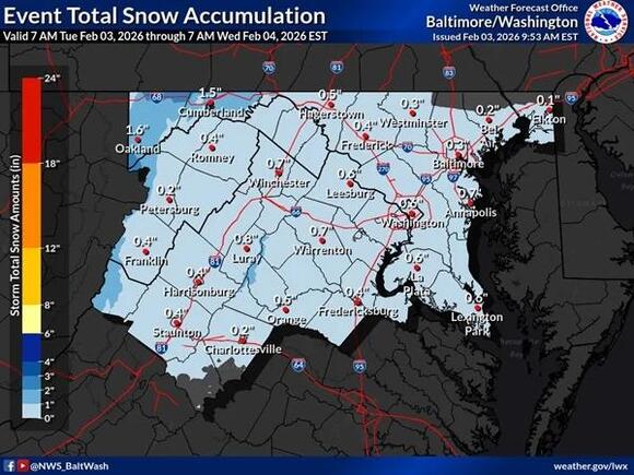 Light snow expected in Baltimore area overnight, Arctic blast to bring ...