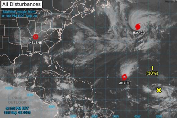 Hurricanes Isaac, Joyce move in Atlantic with no threats to land ...