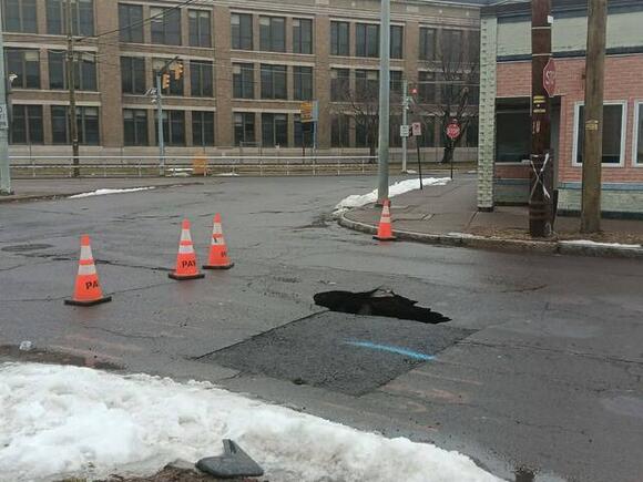 Small sinkhole opens in Wilkes-Barre - NewsBreak