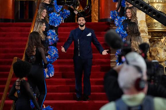 Caleb Williams arrives at 2024 NFL Draft with girlfriend Alina Thyregod ...