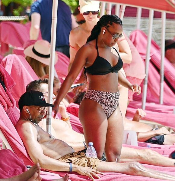 Stephen A. Smith spotted with mystery woman getting close on Barbados beach – as pair frolic in ...