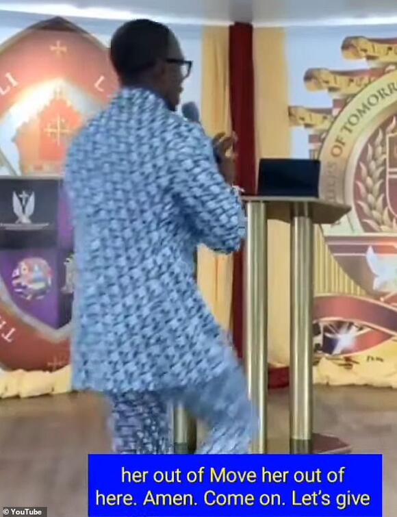 Shocking moment controversial NYC bling pastor grabs female congregant ...