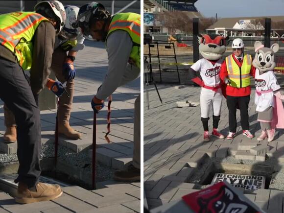 Flying Squirrels bury time capsule of Diamond memories at new CarMax ...