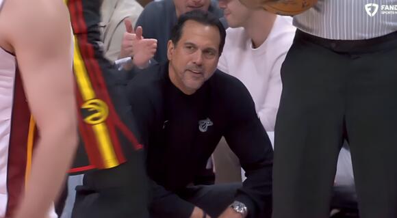 Heat Coach Erik Spoelstra Drops to His Knees After Watching Back-to ...
