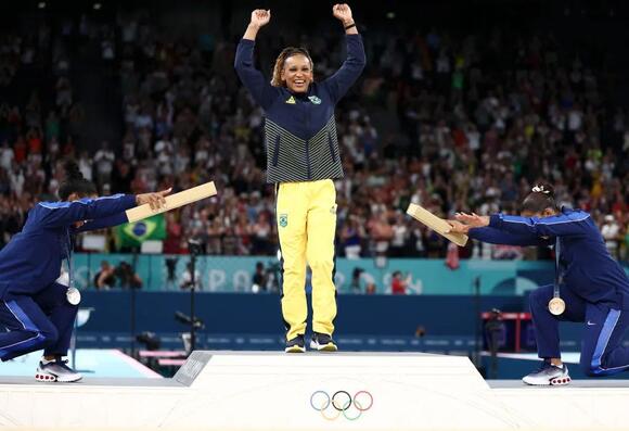 Simone Biles Slammed For “disgusting” Bow To Brazilian Gymnast