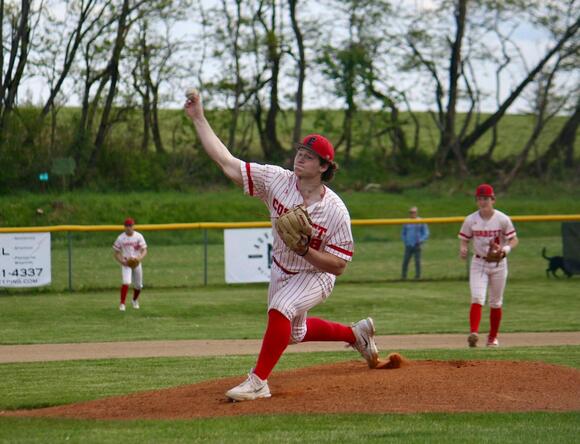 Corbett baseball’s Mac Garrett tosses 100th strike out of season in ...