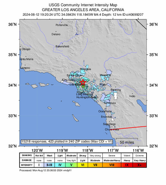 Magnitude 4.4 earthquake rattles Southern California