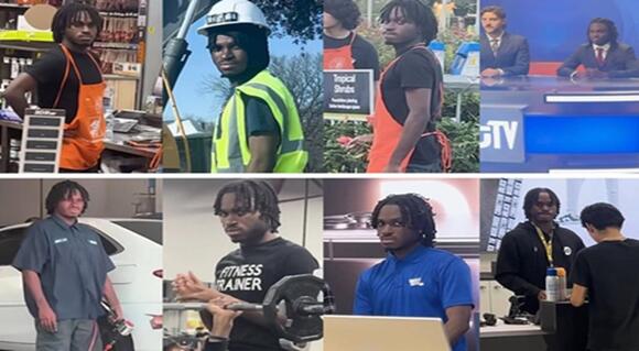 Man goes viral for holding multiple jobs in eye-catching collage [PHOTO ...