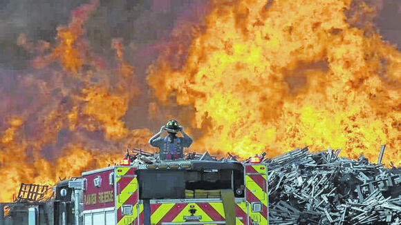 Pallet fire in Sampson prompts response from five counties