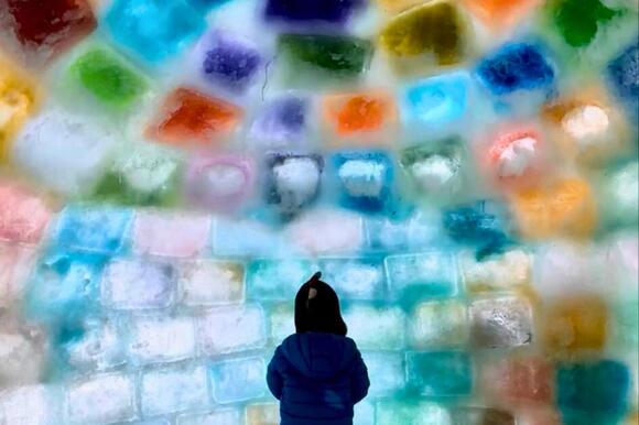 Hull Man Builds Magical Multi-Colored Ice Igloo - NewsBreak