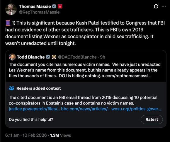 Rep Calls Trump Admin’s Bluff With Redacted Epstein Names Reveal ...