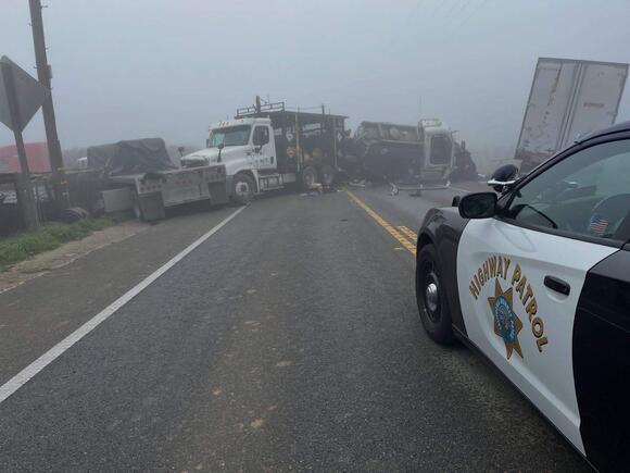 Dense fog causes multiple crashes in Fresno area, including commercial ...