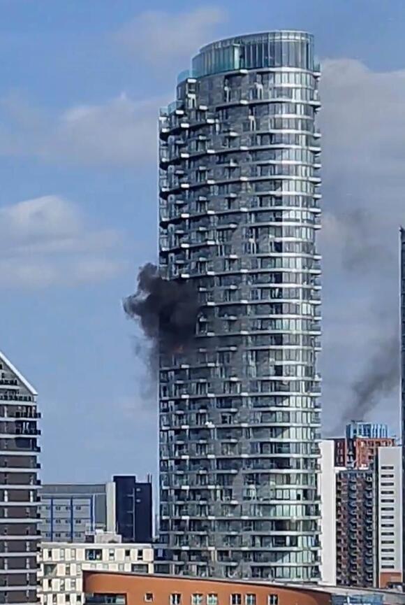 No injuries reported in fire at 45-storey tower block in Blackwall ...