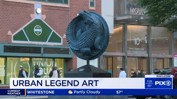 Watch: New York sculpture pays tribute to sewer gator legend - NewsBreak